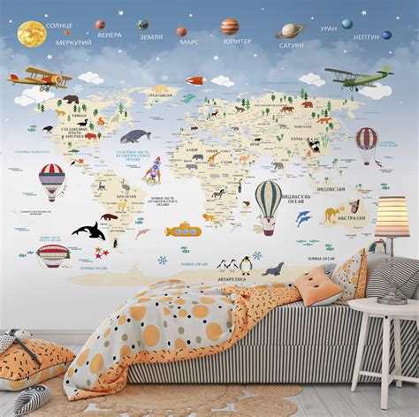 Фотообои карта мира Алматы Казахстанский интернет журнал