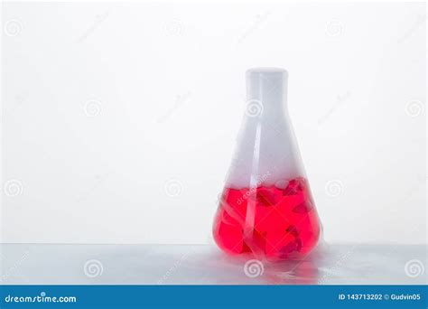 Laboratory Equipment Dry Ice In The Erlenmeyer Flask Lab Experiment
