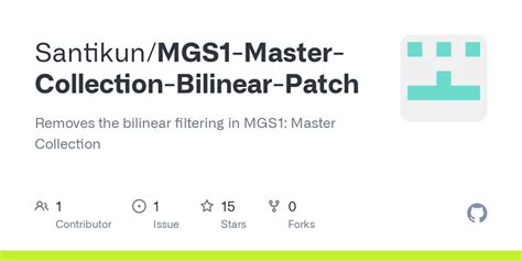 Github Santikunmgs1 Master Collection Bilinear Patch Removes The Bilinear Filtering In Mgs1