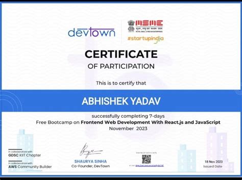 Awesome Experience With Devtown Abhishek Yadav