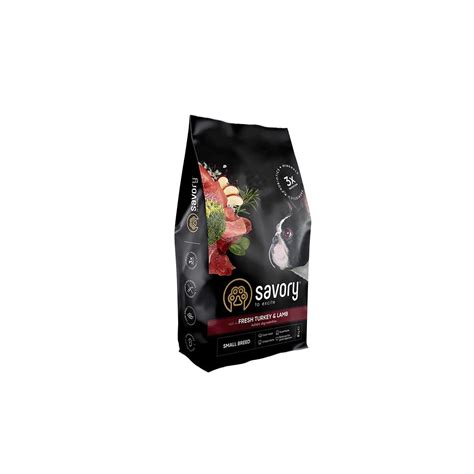Корм для собак малых пород Savory Fresh Turkey and Lamb 8кг, с индейкой ...