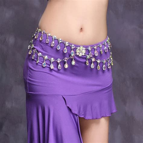 2018 New Bellydance Costume Belly Dance Belt Diamond Chain Women S