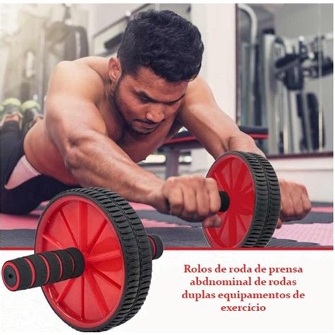 Rodinha para exercícios Físico Rolo abdominais Roda Permite fazer em casa exercícios de