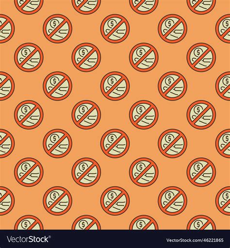 Anti Corruption Concept Colored Seamless Pattern Vector Image