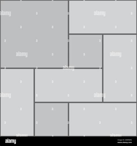 Pavement Granite Tiles Parquet Paving Pattern With Contrasting Blocks