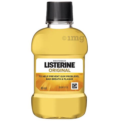 Listerine Original Mouth Wash For Gum Problems Bad Breath Plaque Buy Bottle Of 80 Ml Mouth