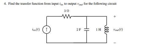 Solved Find The Transfer Function From Inputin To Output Chegg