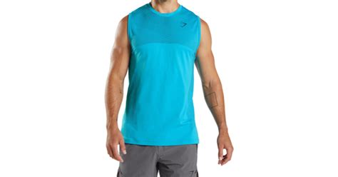 Gymshark Apex Seamless Tank Shark Blueatlantic Blue Compare Prices