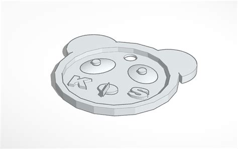 3d Design Panda Keychain Tinkercad