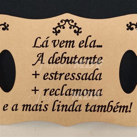 Placa Vazada Crua Debutante Pronta Entrega Elo7