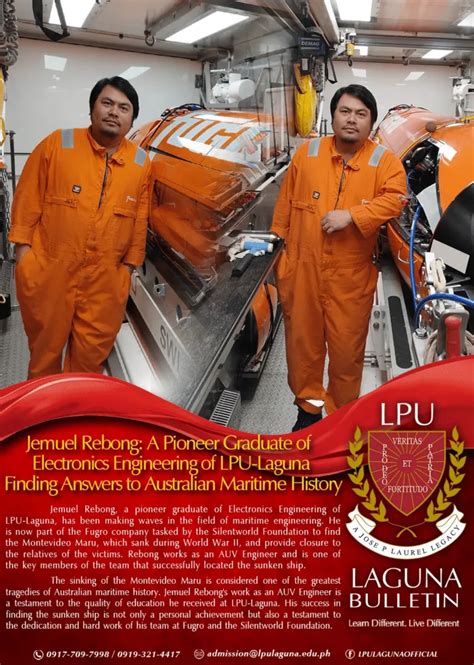 Jemuel Rebong A Pioneer Graduate Of Electronics Engineering Of Lpu