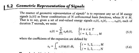 digital communications geometric representation of a signal using