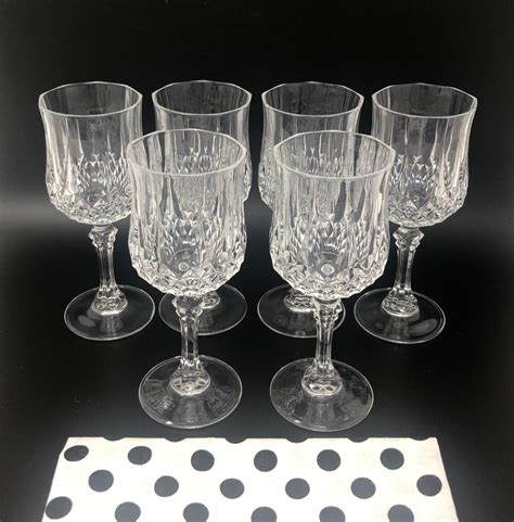 Longchamp By Cristal Darques Durand Wine Glasses Set Of 6 Textured