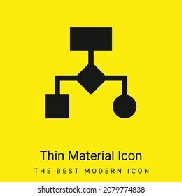 Algorithm Minimal Bright Yellow Material Icon Stock Vector Royalty