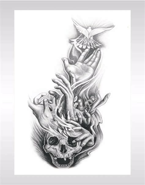 Sugar Skull Tattoo Sleeve Drawing