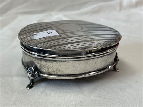 Vintage Sterling Silver Footed Trinket Box Test Site