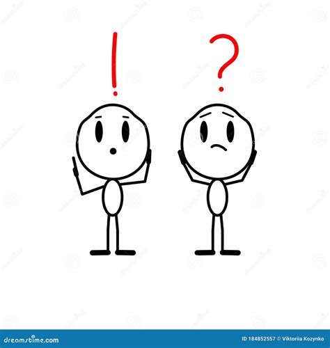 Vector Human With A Question Mark Over His Head Cartoon Man With A