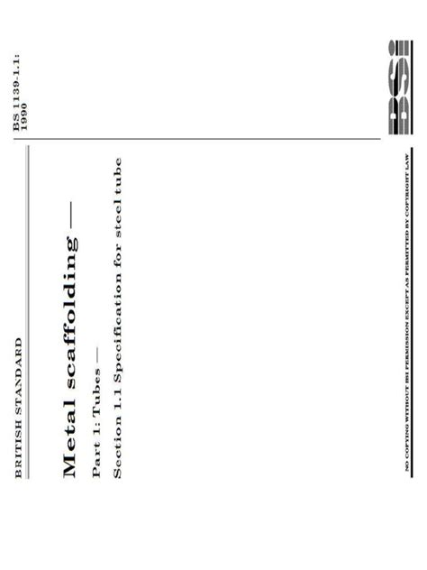 Bs 1139 Metal Scaffolding Part 1 1 Pdf Pdf