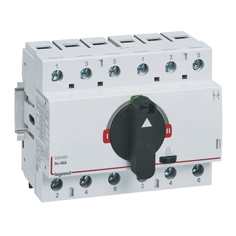 Inverseur De Source Manuel Dsx Taille 1 63a 3 Pôles Courant Nominal 40a Pour Montage Sur