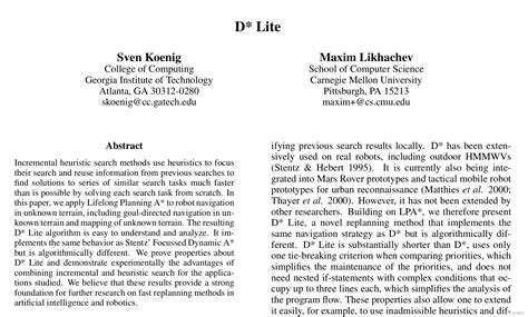 机器人路径规划：基于d lite的机器人路径规划（提供python代码） d lite csdn博客