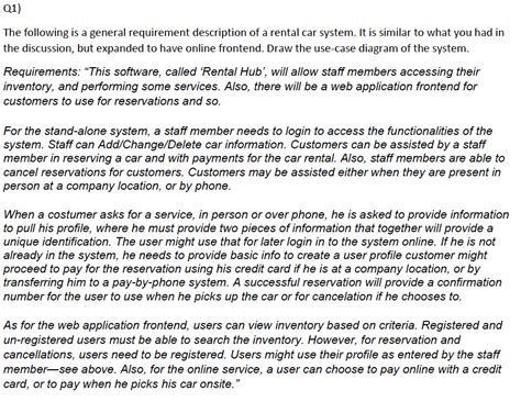 Solved Q The Following Is A General Requirement Chegg