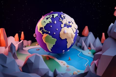Premium Photo Paper Cutout Art Of Ecosystem Ai Generative