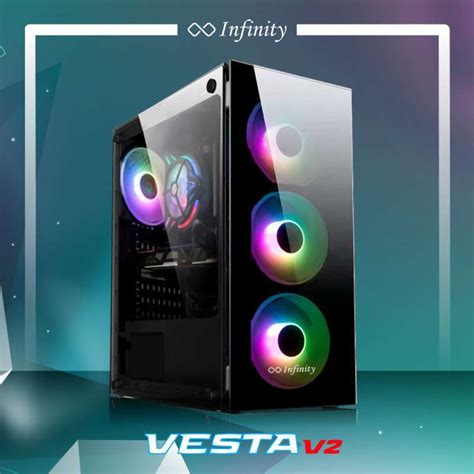 Jual Casing Pc Atx Infinity Vesta V Tempered Glass With Fan Rgb Included Di Seller Cscom