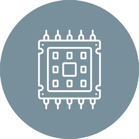 microprocessor generic color fill icon