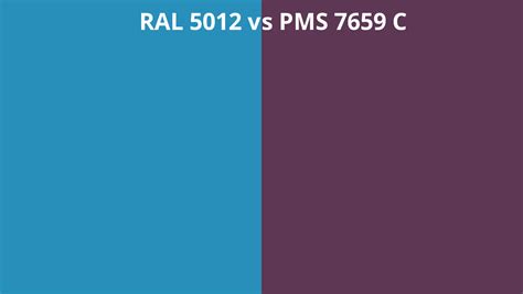 Ral 5012 Vs Pms 7659 C Ral Colour Chart Uk