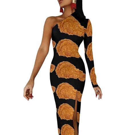 Fried Chicken Meme Half Dleeve Split Dress Prom Dresses 2024 Dress