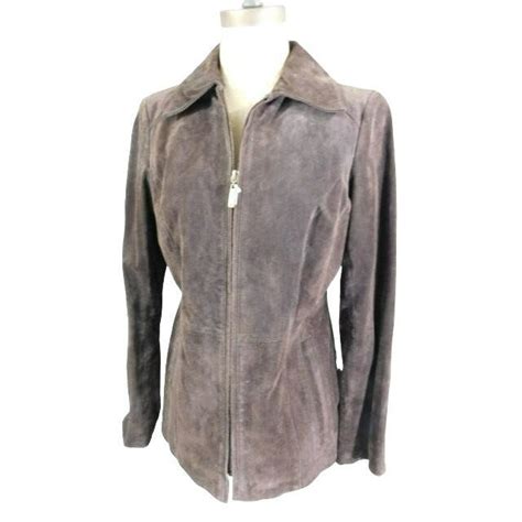 Other Dennis Basso Size Xxs Brown Suede Leather Lined Zip Front Ja