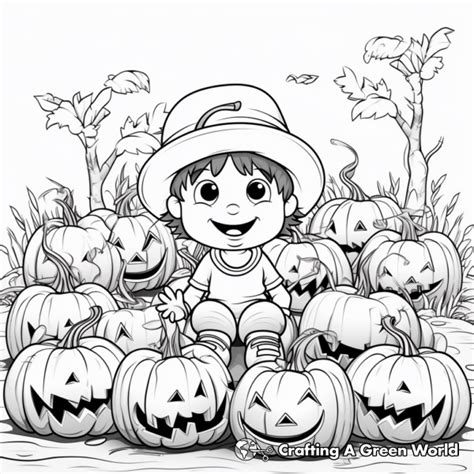 Pumpkin Patch Coloring Pages Free And Printable