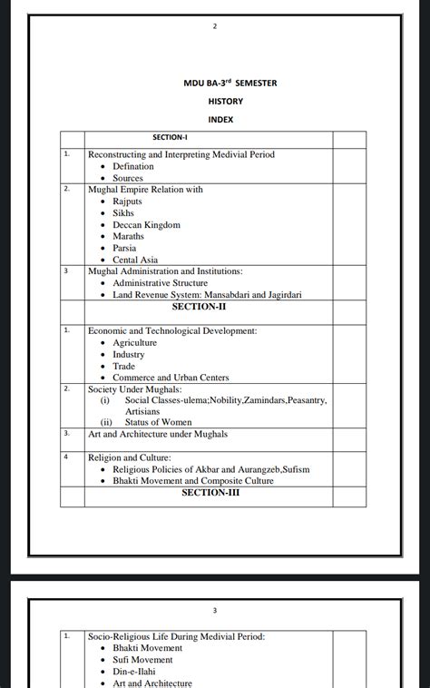 History Notes For Ba 3rd Semester In English Complete Printable Notes
