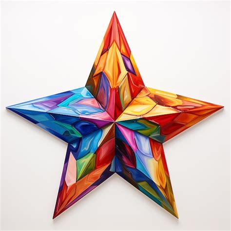 Five Pointed Star On White Background Premium Ai Generated Image