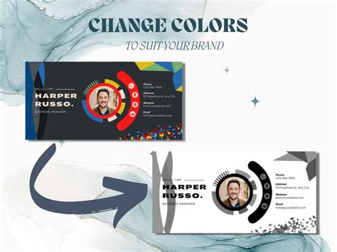 Email Signature Template Editable Canva Email Marketing Etsy