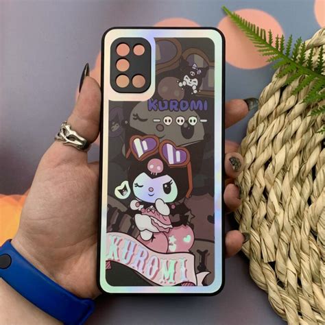 قاب گوشی Galaxy A31 سامسونگ هولوگرامی Pvd دور سیلیکونی محافظ لنز دار