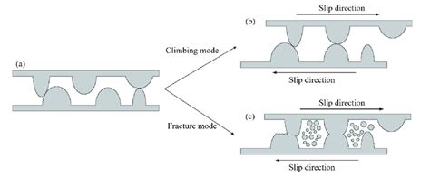 Two Asperities Interaction Modes A The State Of The Asperities