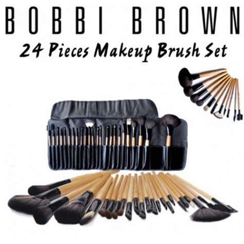 24 Piece Bobbi Brown Makeup Brush Set With Leather Pouch Buyonpk
