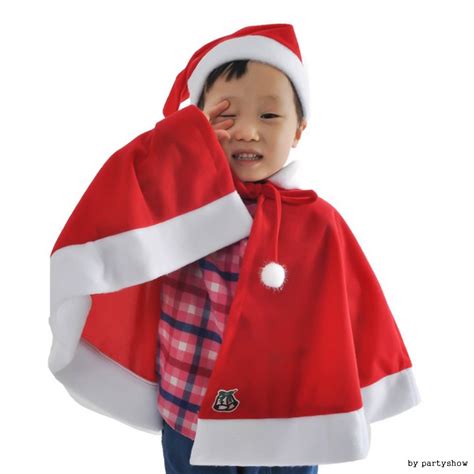 선물데이 일반산타망토모자세트 아동 크리스마스 산타의상