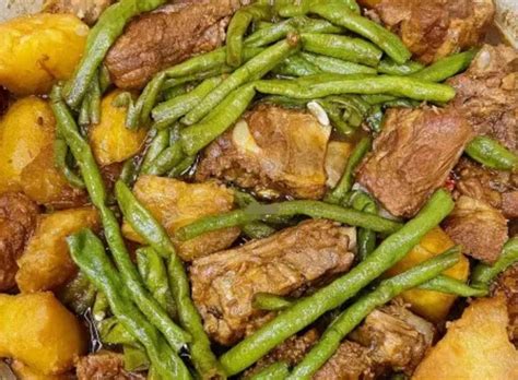 东北菜之排骨炖豆角芸豆 哔哩哔哩