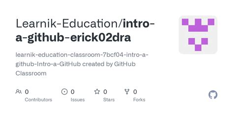 github learnik education intro a github erick02dra learnik education