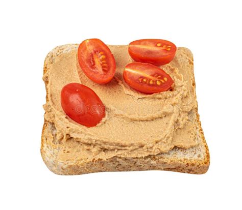 Meat Paste On Toast Bread Isolated Pate Sandwiches Stock Image Image Of Ground Dinner 268874527