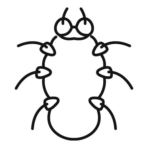 Gefahren Bug Symbol Umriss des Gefahren Bug Vektorsymbols für Webdesign