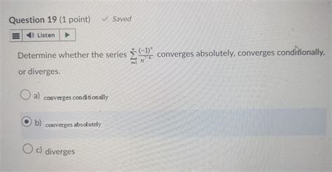 Solved Determine Whether The Series M 1n14 1 N Converges Chegg