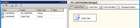 Ssis Why Doesn T The Script Task Code Assign Any Value To ReadWriteVariables Stack Overflow