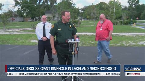 Polk County Officials Discuss Massive Sinkhole In South Lakeland