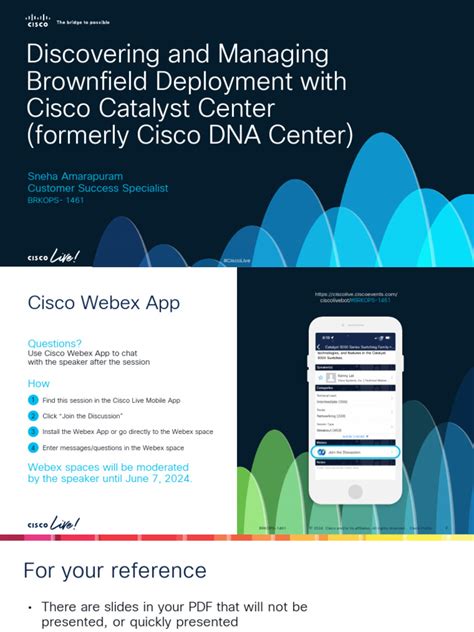 Discovering And Managing Brownfield Deployment With Cisco Catalyst
