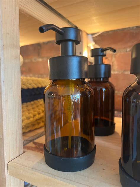 Amber Glass Foaming Soap Dispenser The Safari Collective