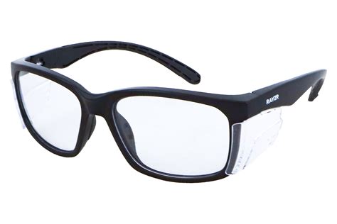 Rayzr Safety Glasses Matte Black Frame Clear Lens Maxisafe