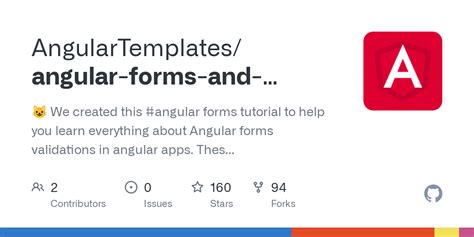Github Angulartemplates Angular Forms And Validations We Created This Angular Forms